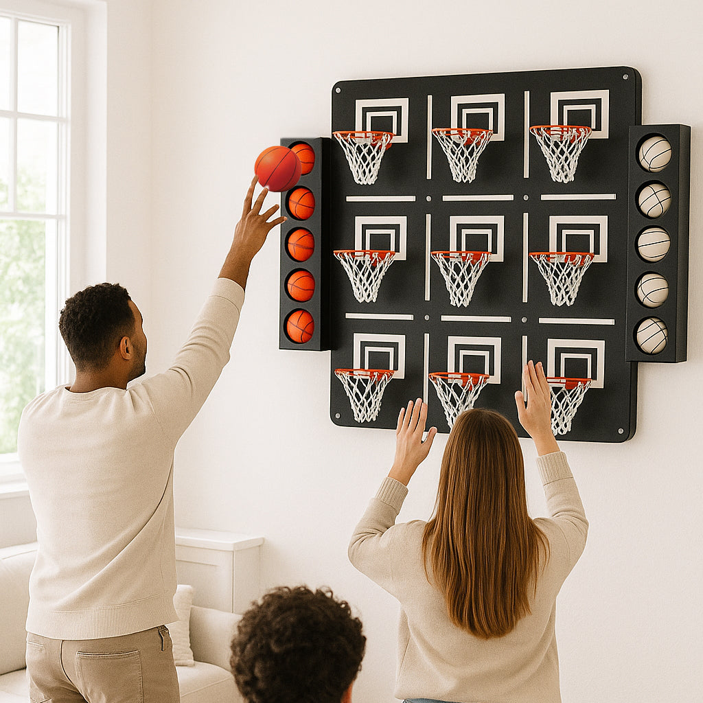 Giant Tic Tac Hoops – Oversized Basketball & Tic Tac Toe Wall Game ...