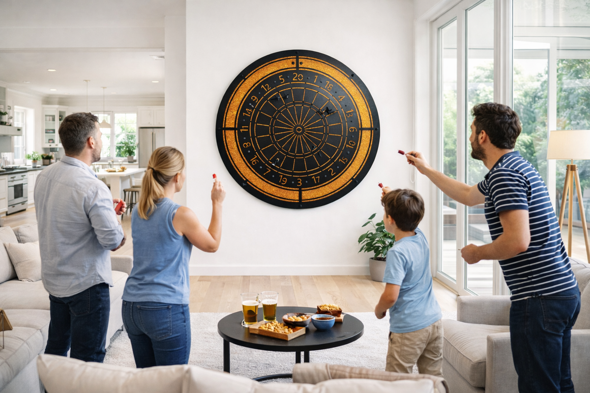 Giant Dartboard – Handmade Metal Wall Game for Luxury Interiors – archtwain