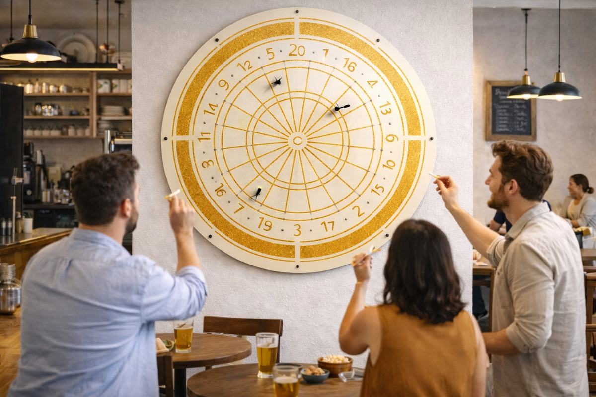 Giant Dartboard – Handmade Metal Wall Game for Luxury Interiors – archtwain
