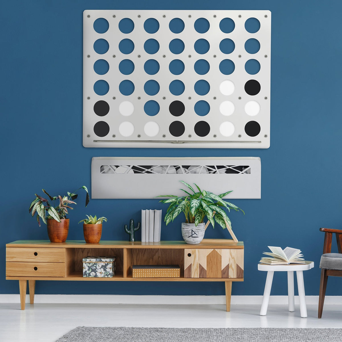 Giant White Oversized Connect Four – Wall Game & Family Fun – archtwain